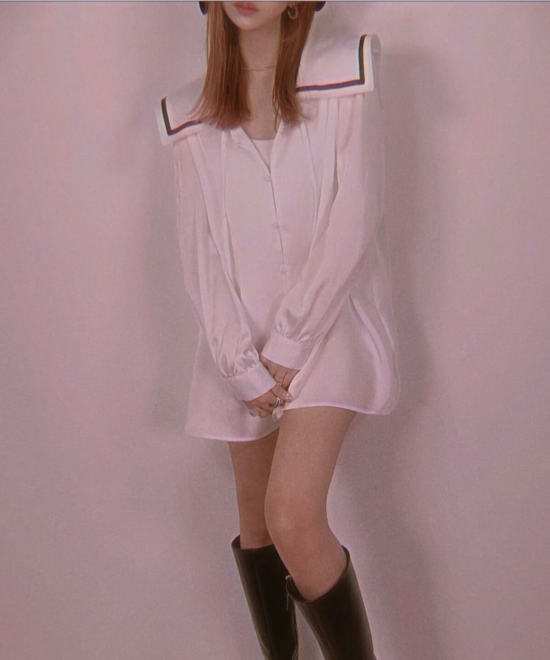セーラーカラーブラウス / Sailor collar Blouse | FICTION TO セーラーカラーブラウス / Sailor collar Blouse | FICTION TO