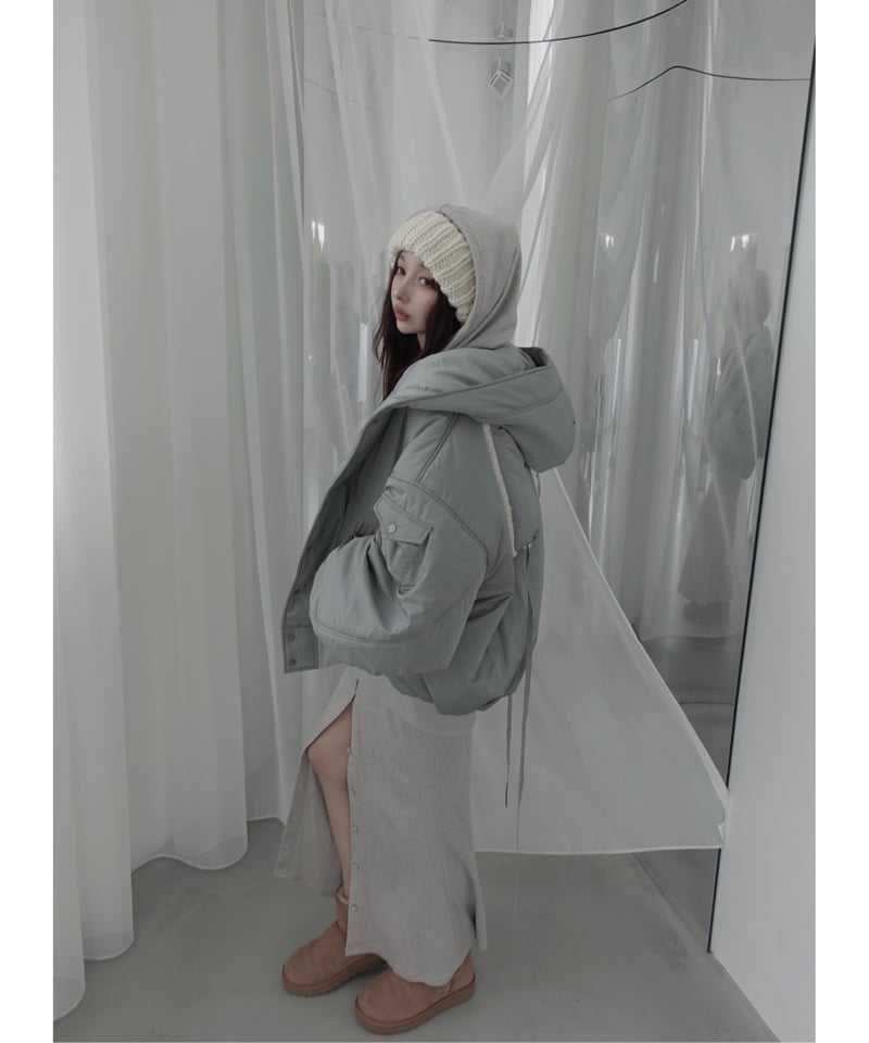 フーデッドナイロンボンバージャケット / Hooded Nylon Bomber フーデッドナイロンボンバージャケット / Hooded Nylon Bomber