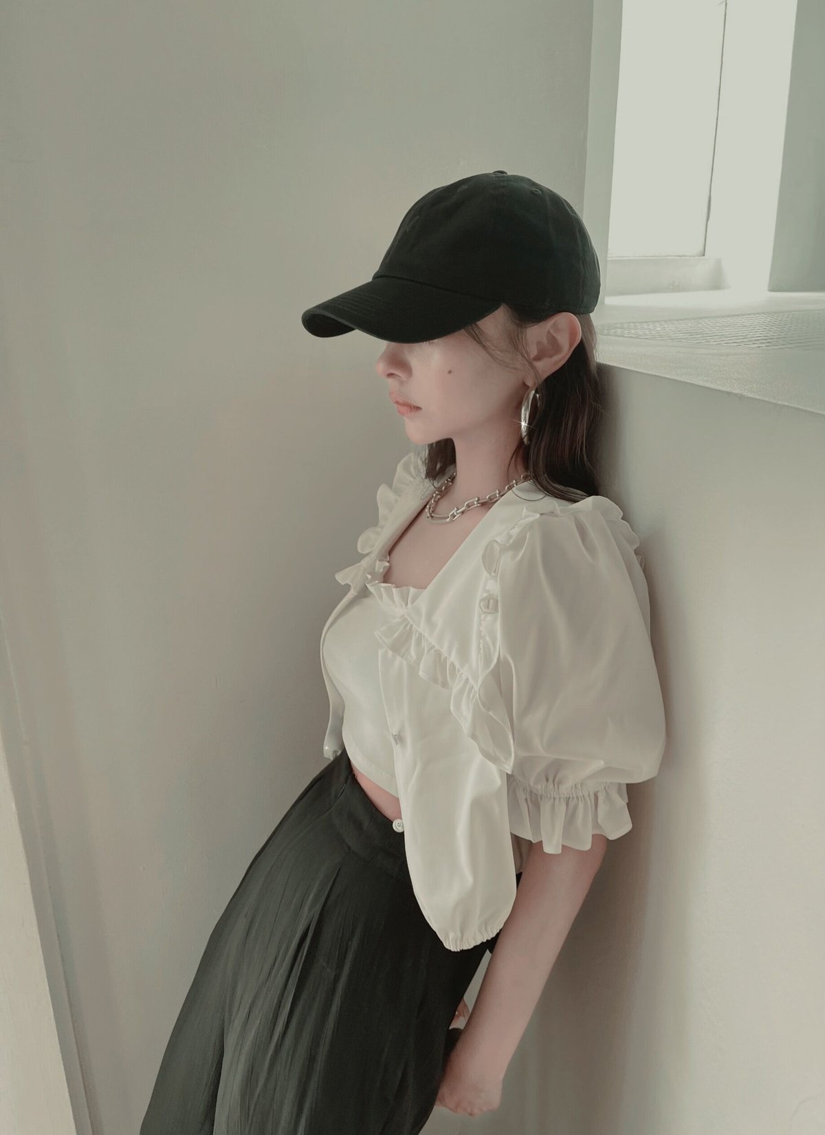 2Wayビッグカラーブラウス 2way Big Collar Blouse | FICTIO 2Wayビッグカラーブラウス 2way Big Collar Blouse | FICTIO