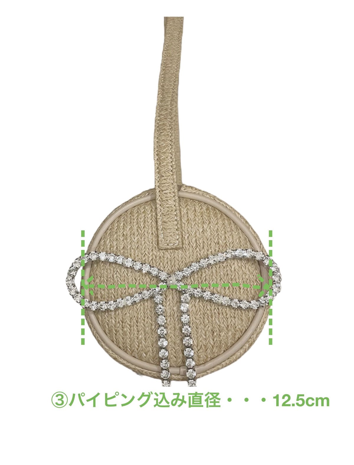 Bijou Ribbon Round Bag / ビジューリボンラウンドバッグ | FICTI...