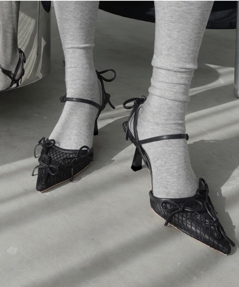 メッシュリボンパンプス /Mesh Ribbon Pumps | FICTION TOKYO メッシュリボンパンプス /Mesh Ribbon Pumps | FICTION TOKYO