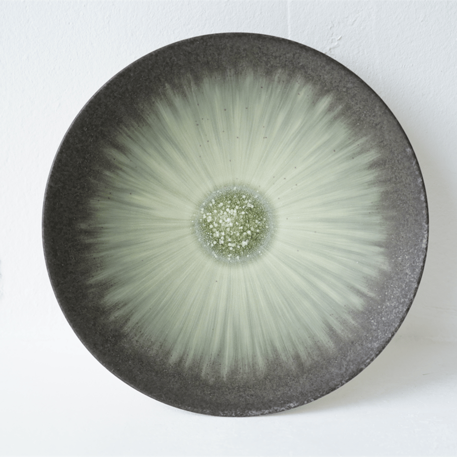 NO.24-D 岩崎龍二 Φ24㎝ 8寸鉢 ブルーグレー | JIBITA