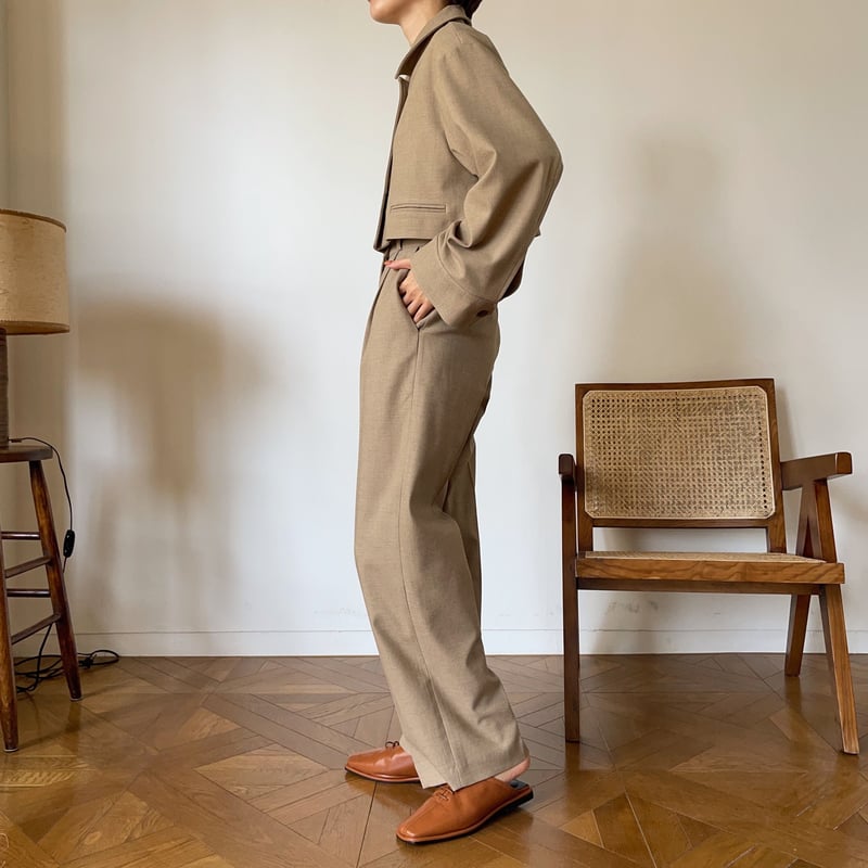 nokcha original】half minimal jacket/beige_no01 nokcha original】half minimal jacket/beige_no01