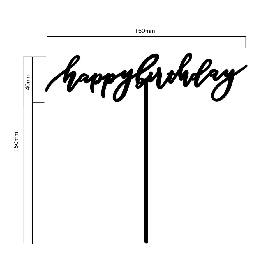 ケーキトッパーmini /happy birthday by Maki Shimano