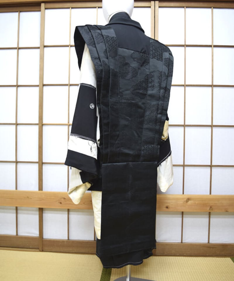 kki.2551 【KIMONO Custom】モノクロ裃ジャケット。 | 危機裸裸 kki.2551 【KIMONO Custom】モノクロ裃ジャケット。 | 危機裸裸