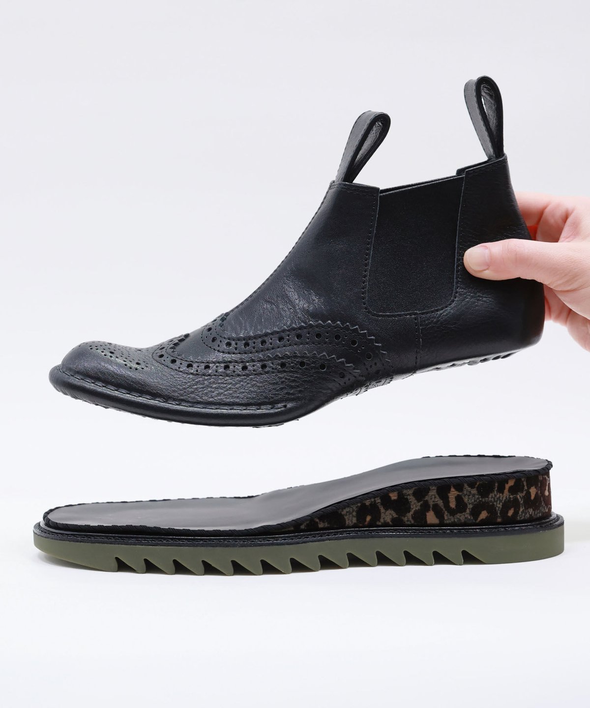 5-53:あなたのおでかけブーツ【KHK-3_クロテープ×レオパードヒール×カーキソール】