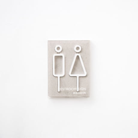 MOHEIM（モヘイム）"RESTROOM SIGN(BK,WH)" | soup.
