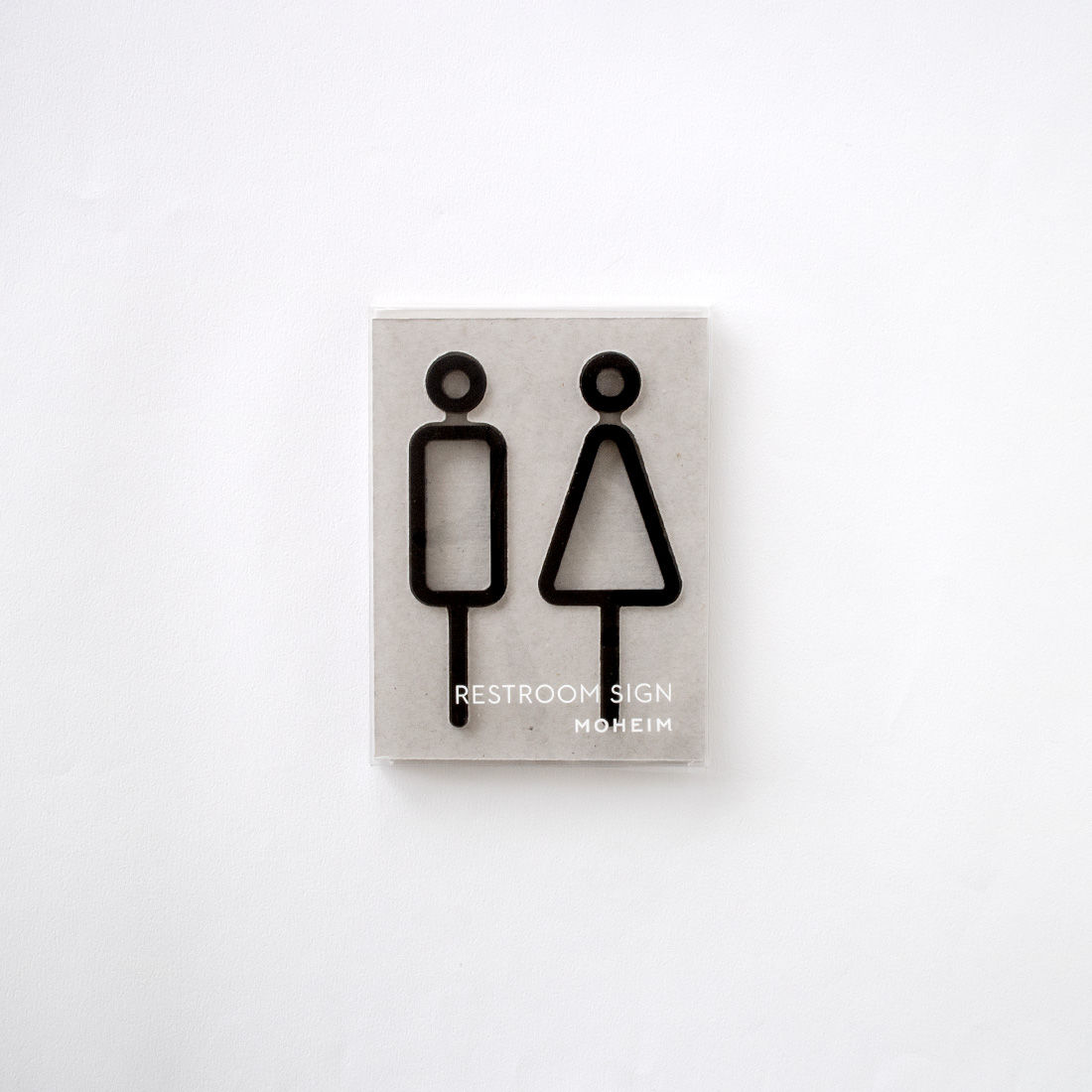 MOHEIM（モヘイム）"RESTROOM SIGN(BK,WH)" | soup.