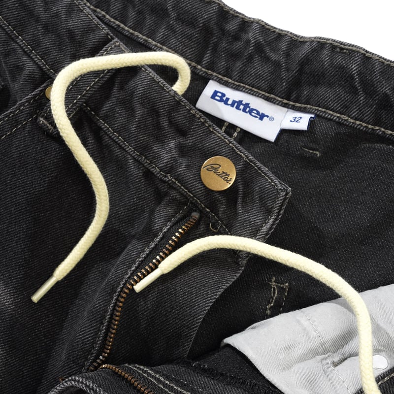 Butter Goods|Wide Cut Denim Jeans(Washed Black) Butter Goods|Wide Cut Denim Jeans(Washed Black)