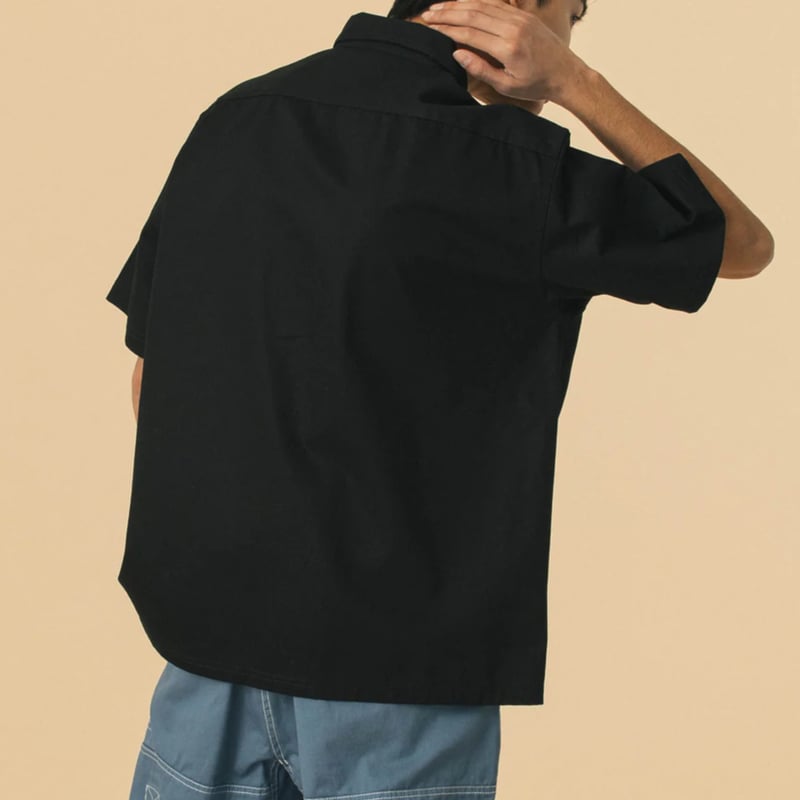 XLARGE | ZIP UP S/S WORK SHIRT(BLACK) | T.F.L o XLARGE | ZIP UP S/S WORK SHIRT(BLACK) | T.F.L o