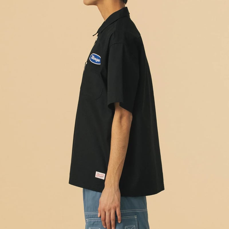 XLARGE | ZIP UP S/S WORK SHIRT(BLACK) | T.F.L o XLARGE | ZIP UP S/S WORK SHIRT(BLACK) | T.F.L o