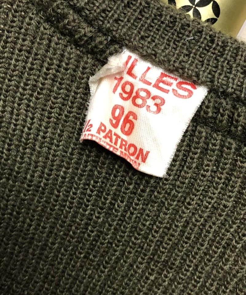 ファッション大国FRANCEエイティーズ〉83年製フランス軍WOOL ファッション大国FRANCEエイティーズ〉83年製フランス軍WOOL