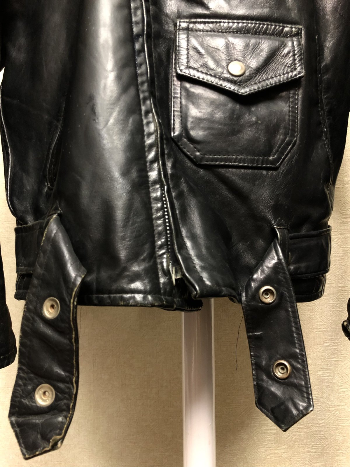セブンティーズTALON社製涙目ジッパー茶芯ライダース〉 70年代 セブンティーズTALON社製涙目ジッパー茶芯ライダース〉 70年代