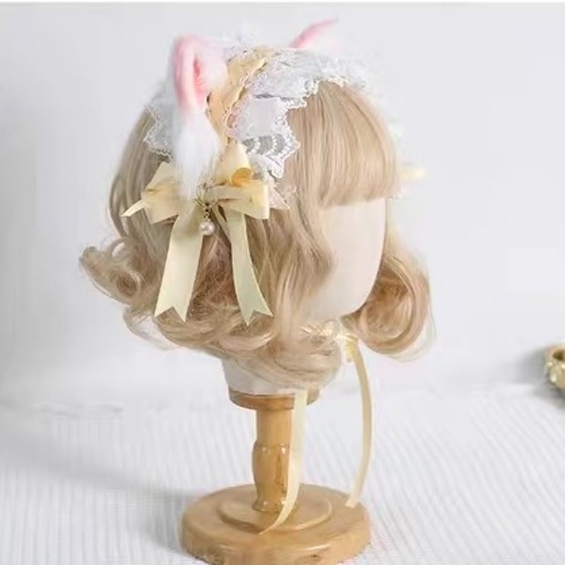 お取り寄せ】【小鬼手工饰界】取り外し可能!猫耳ヘッドドレス お取り寄せ】【小鬼手工饰界】取り外し可能!猫耳ヘッドドレス