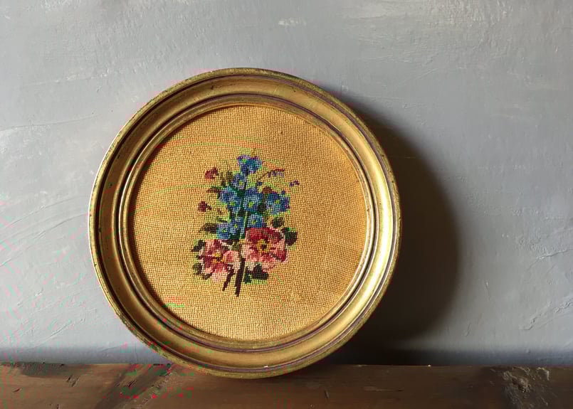 フランスアンティーク 刺繍 プチポワン 小花 | mamantique フランスアンティーク 刺繍 プチポワン 小花 | mamantique