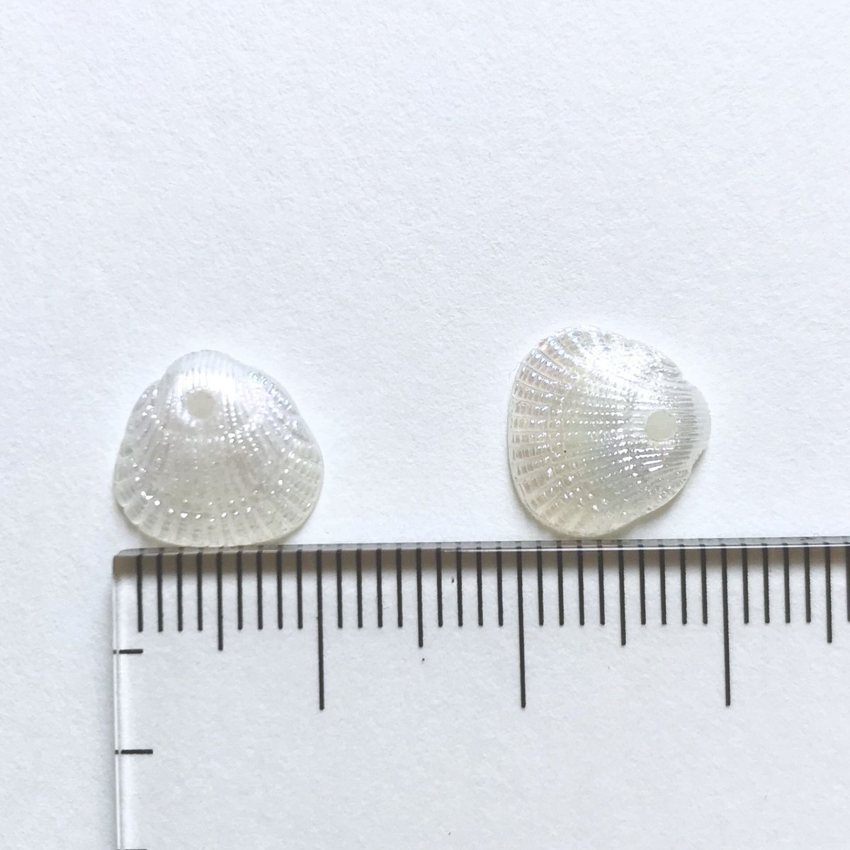 貝がらビーズ(FJ332 ホワイト) 【2個セット】 | idola