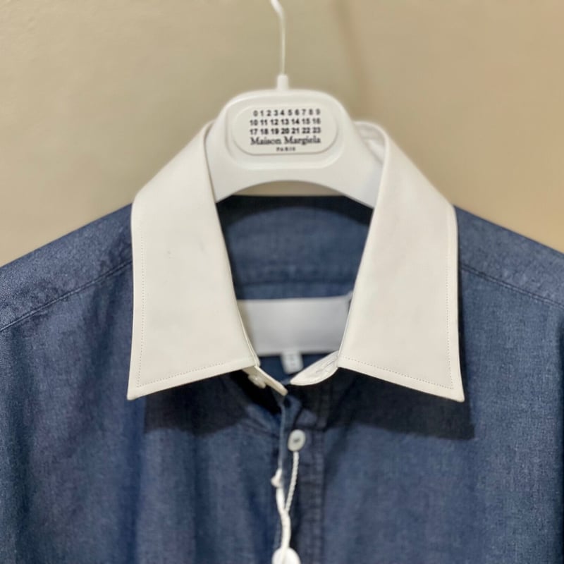 新品 maison margiela 2020ss”白タグ” denim long shirt 新品 maison margiela 2020ss”白タグ” denim long shirt