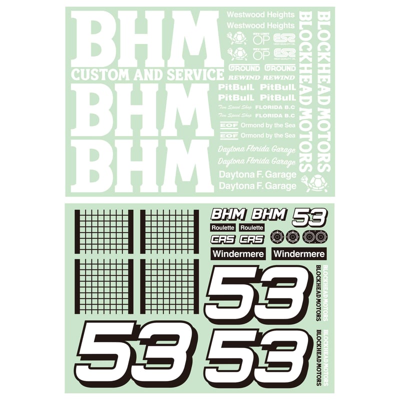 オンロードデカールセット(2枚組) | BLOCKHEAD MOTORS オンロードデカールセット(2枚組) | BLOCKHEAD MOTORS