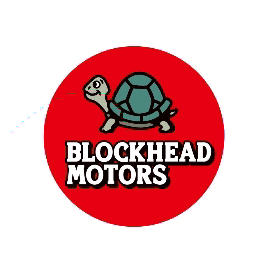 丸ステッカー／レッド | BLOCKHEAD MOTORS