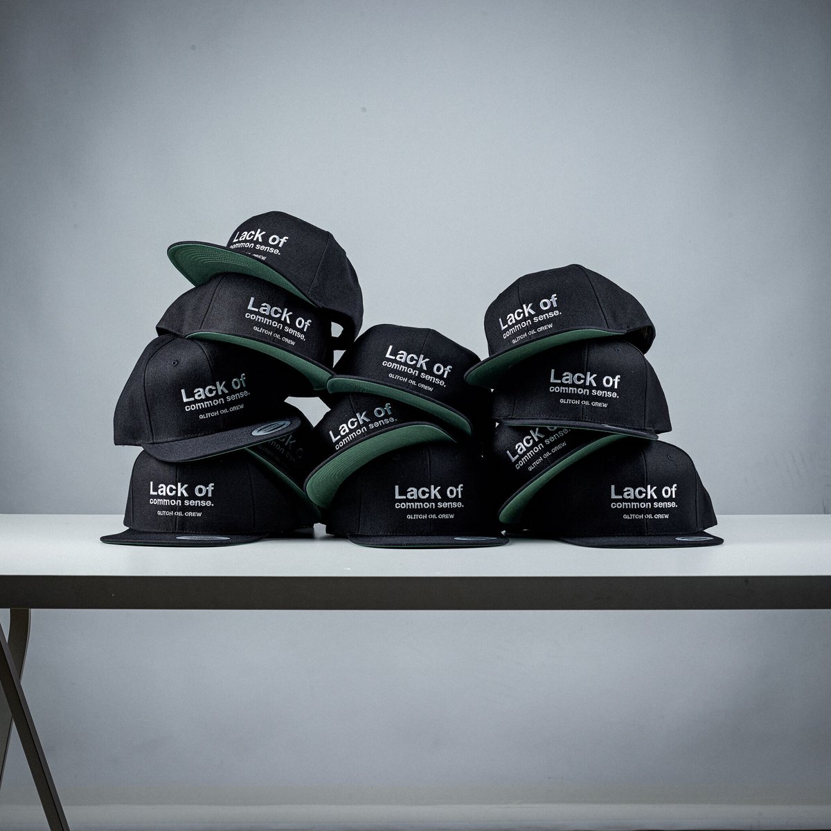 Lack of common sense Logo cap | GLITCH OIL JAPAN