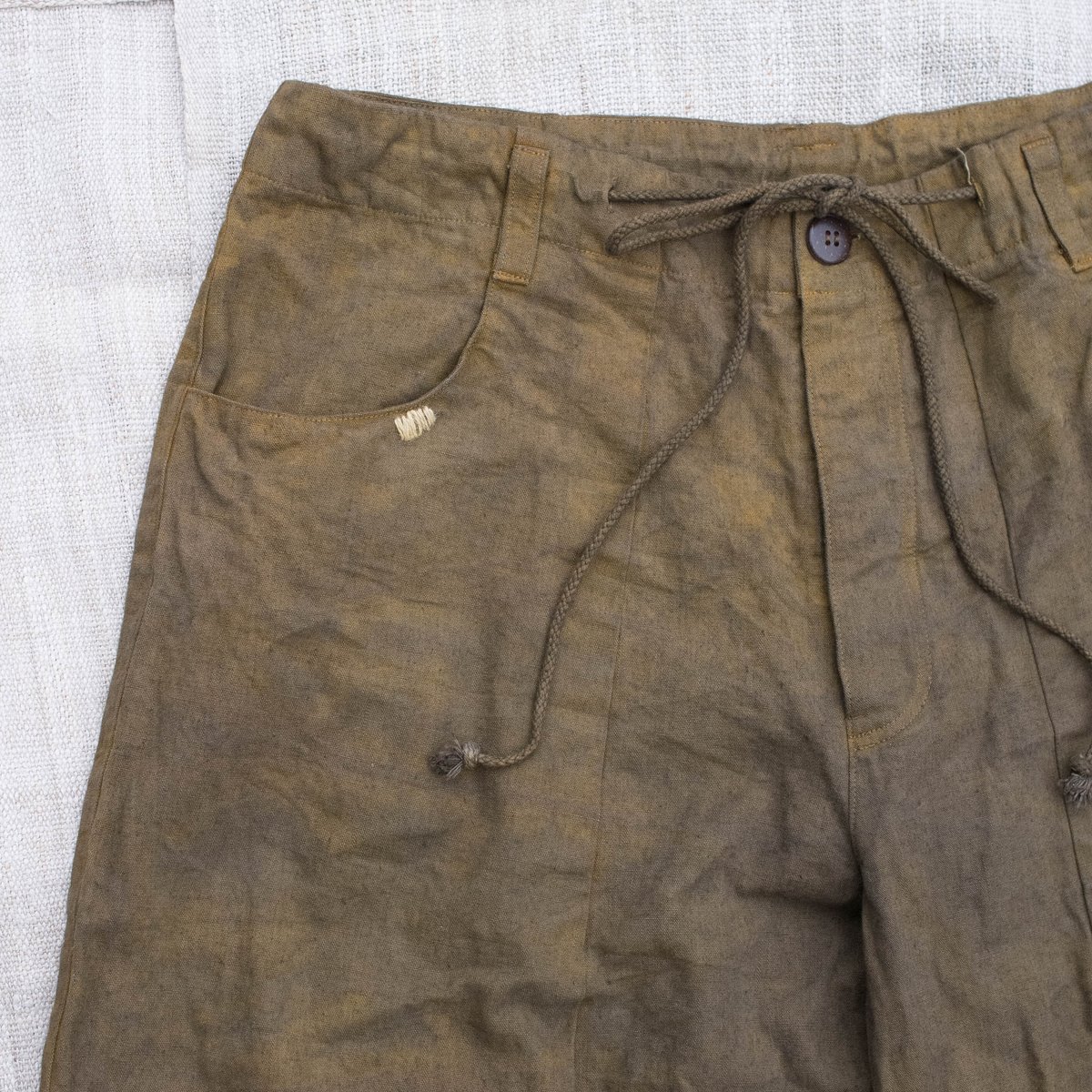 草木染め POT PANTS 黄 "XLsize" | botanicgreen's STORE