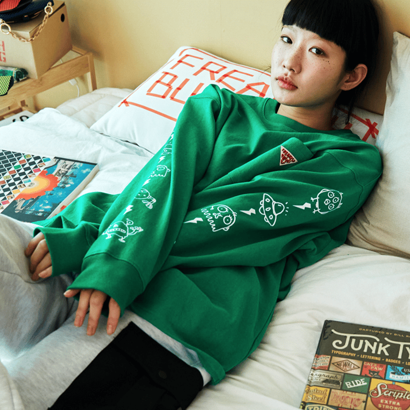 FREAKISH BUILDING』 エイリアンフレンドポケットロングスリーブ T