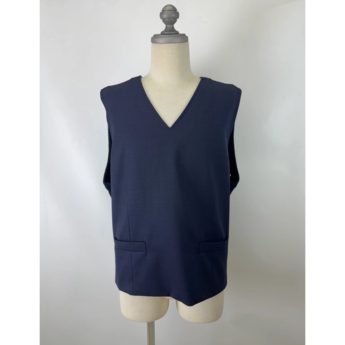 TOGA virilis/ Polyester wool vest | glitter ON...