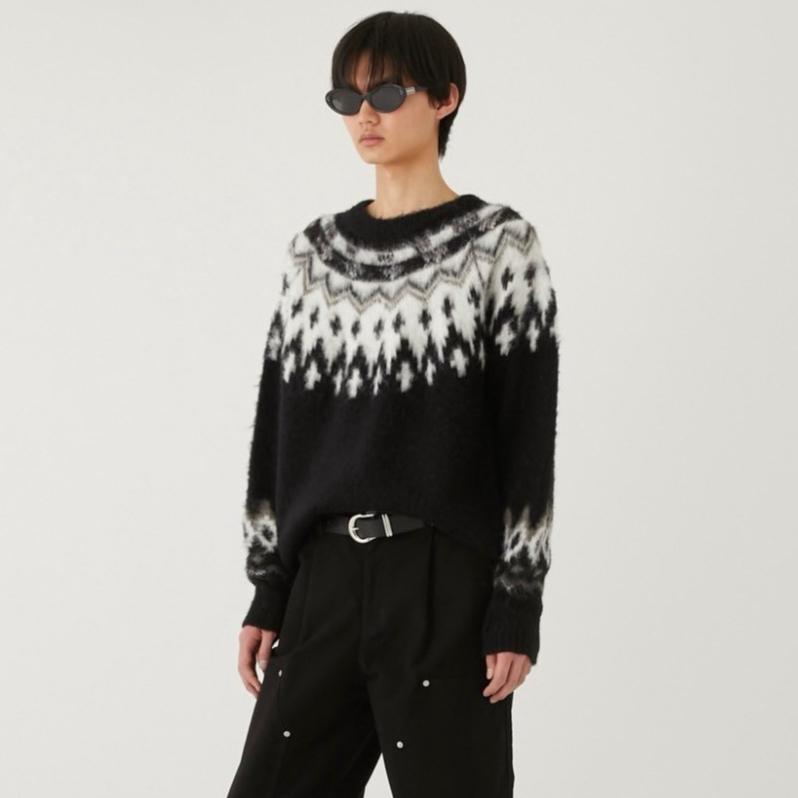 BASICKS / Heart Nordic Pullover Knit | glitter ...