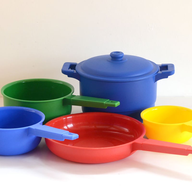 3才-7才〉ASCO 鍋セット (蓋つき両手鍋,片手鍋,フライパン 3才-7才〉ASCO 鍋セット (蓋つき両手鍋,片手鍋,フライパン