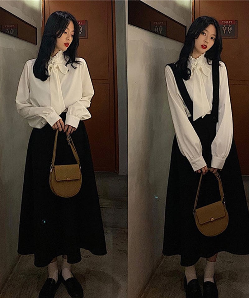 BLCK FRIDAY SALE【即納】2WAY サスペンダー付 Aラインスカート BLCK FRIDAY SALE【即納】2WAY サスペンダー付 Aラインスカート