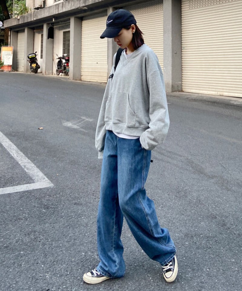 予約販売】ワイドストレートデニムパンツ SからXL | KISHIKA 予約販売】ワイドストレートデニムパンツ SからXL | KISHIKA