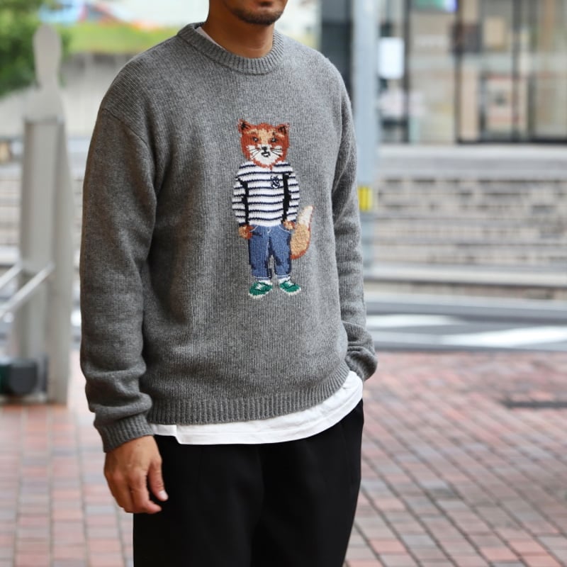 MAISON KITSUNE / DRESS FOX INTARSIA KNIT / nm00 MAISON KITSUNE / DRESS FOX INTARSIA KNIT / nm00
