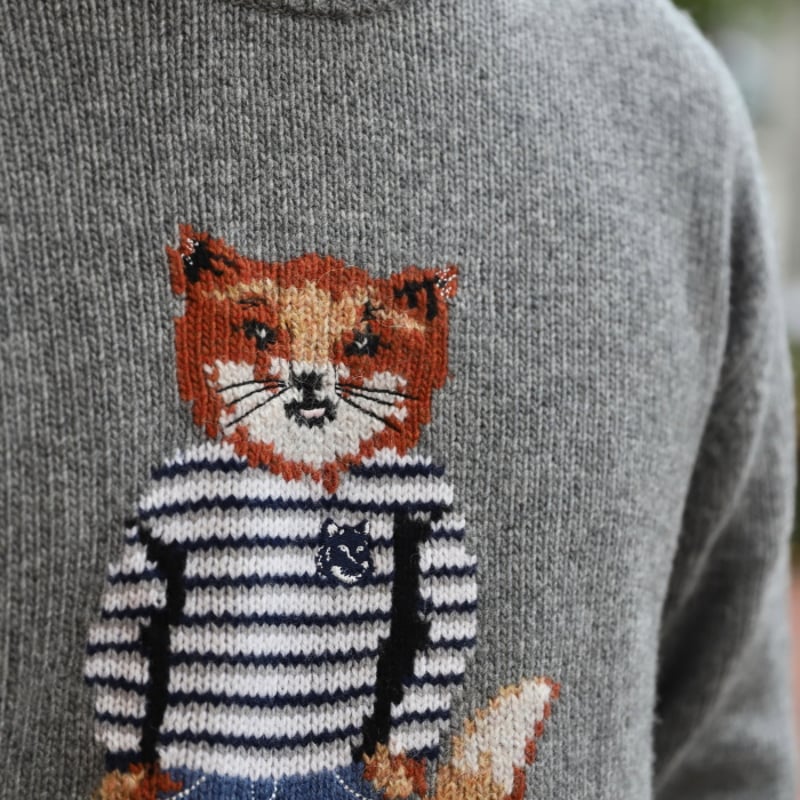MAISON KITSUNE / DRESS FOX INTARSIA KNIT / nm00 MAISON KITSUNE / DRESS FOX INTARSIA KNIT / nm00