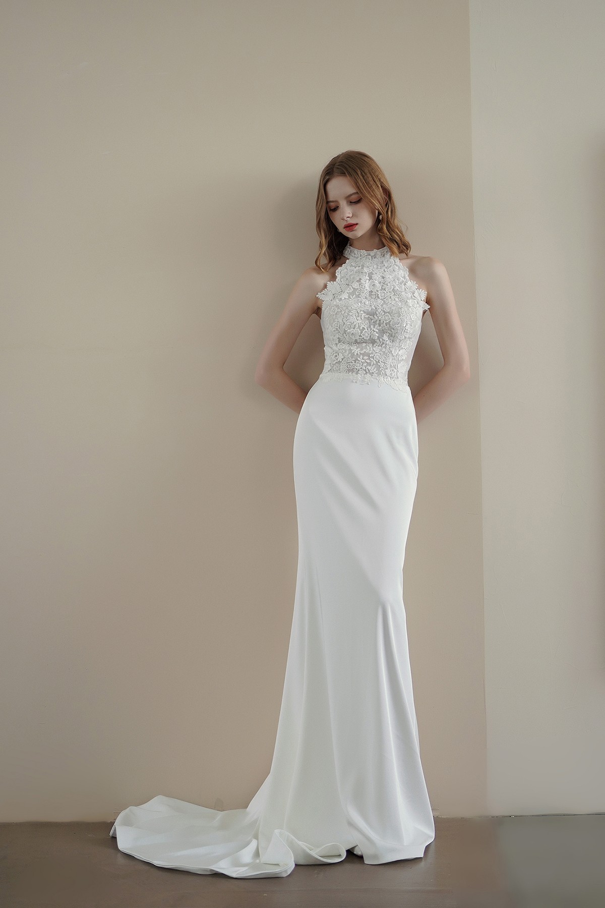 ハイネック マーメイド ウェディングドレス | David1021k Dress ハイネック マーメイド ウェディングドレス | David1021k Dress