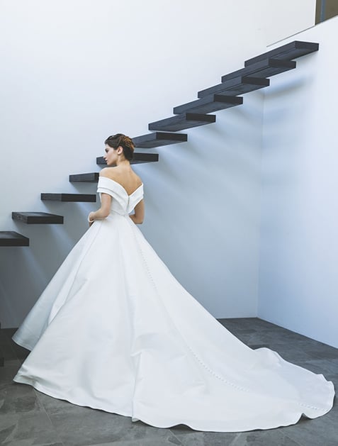 ウェディングドレス オフショル ファスナー Aライン 披露宴/結婚 ウェディングドレス オフショル ファスナー Aライン 披露宴/結婚