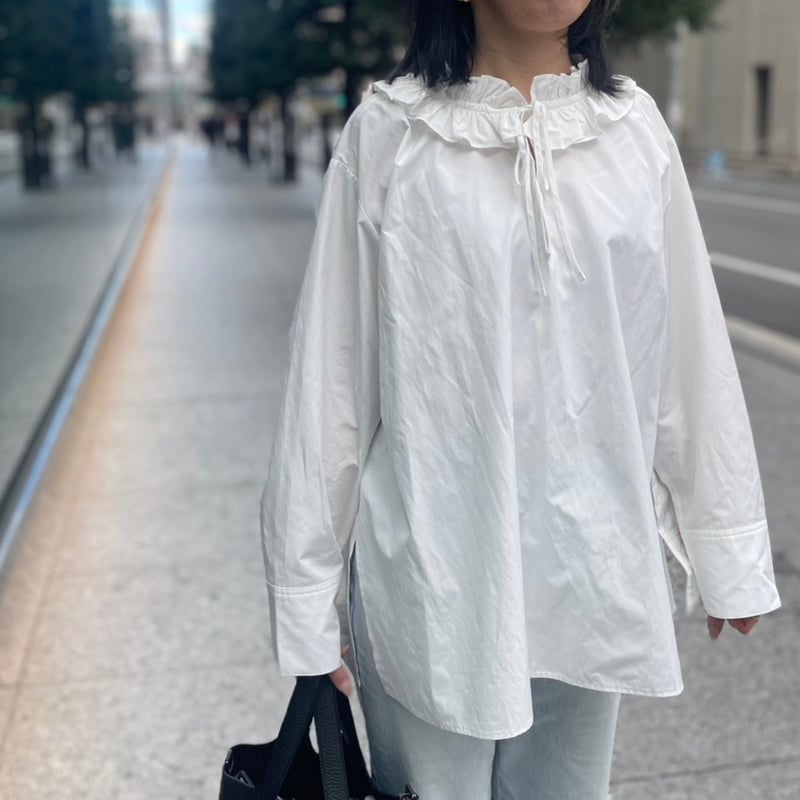 2wayネックフリルブラウス(ホワイト) | myinemy's STORE 2wayネックフリルブラウス(ホワイト) | myinemy's STORE