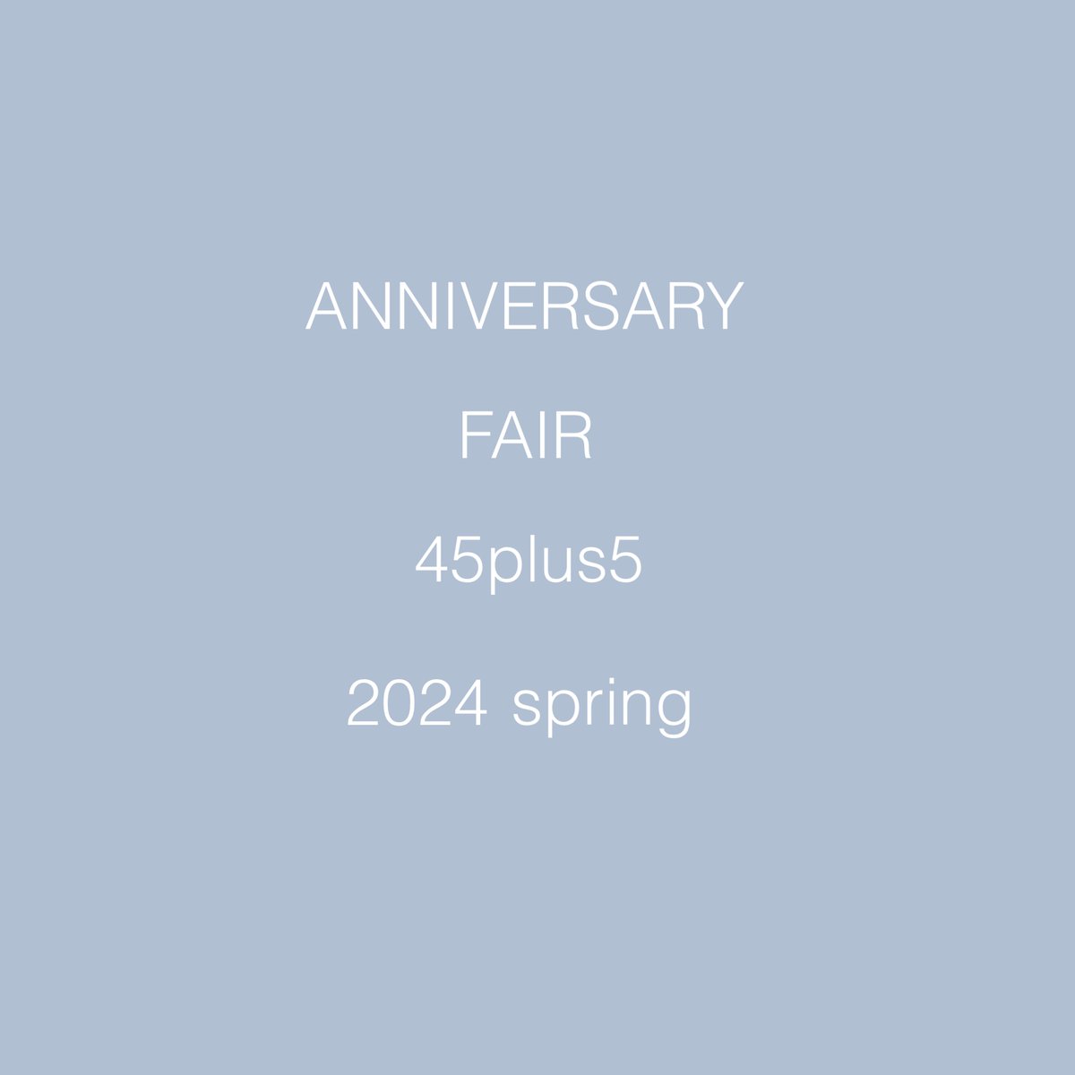 ありがとうございます。45plus5 周年を迎える事ができました。 | Anne frie...