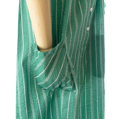 【SALE】6分袖ワンピース【綿100％・ストライプ】56751N-25S | TUNIC