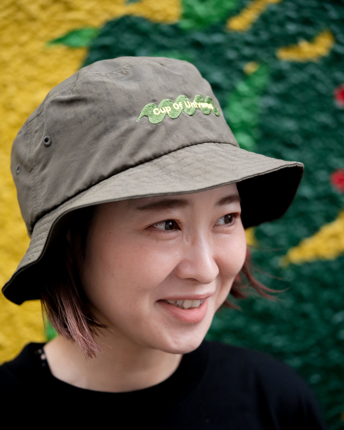 "CUP OF UNIVERSE (manu logo) " Nylon Bucket Hat...