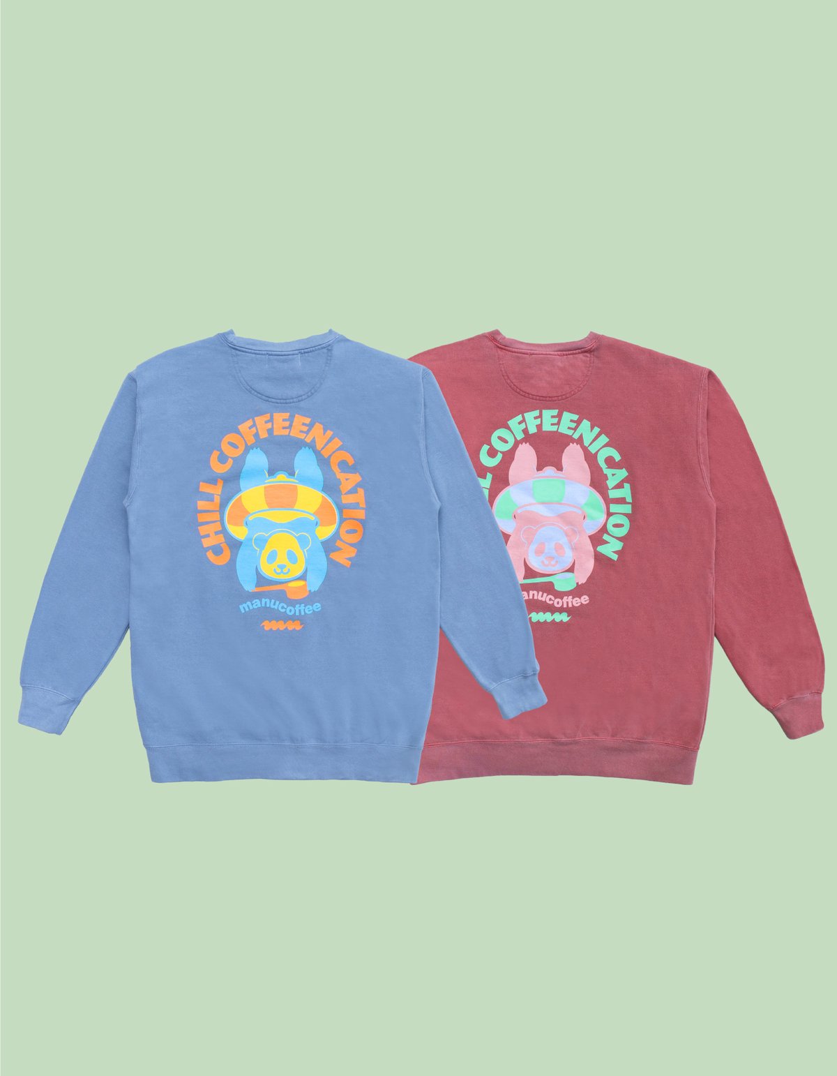 "FLOAT MELLOW PAN-CHAN" Crew Neck (2 color) | m...