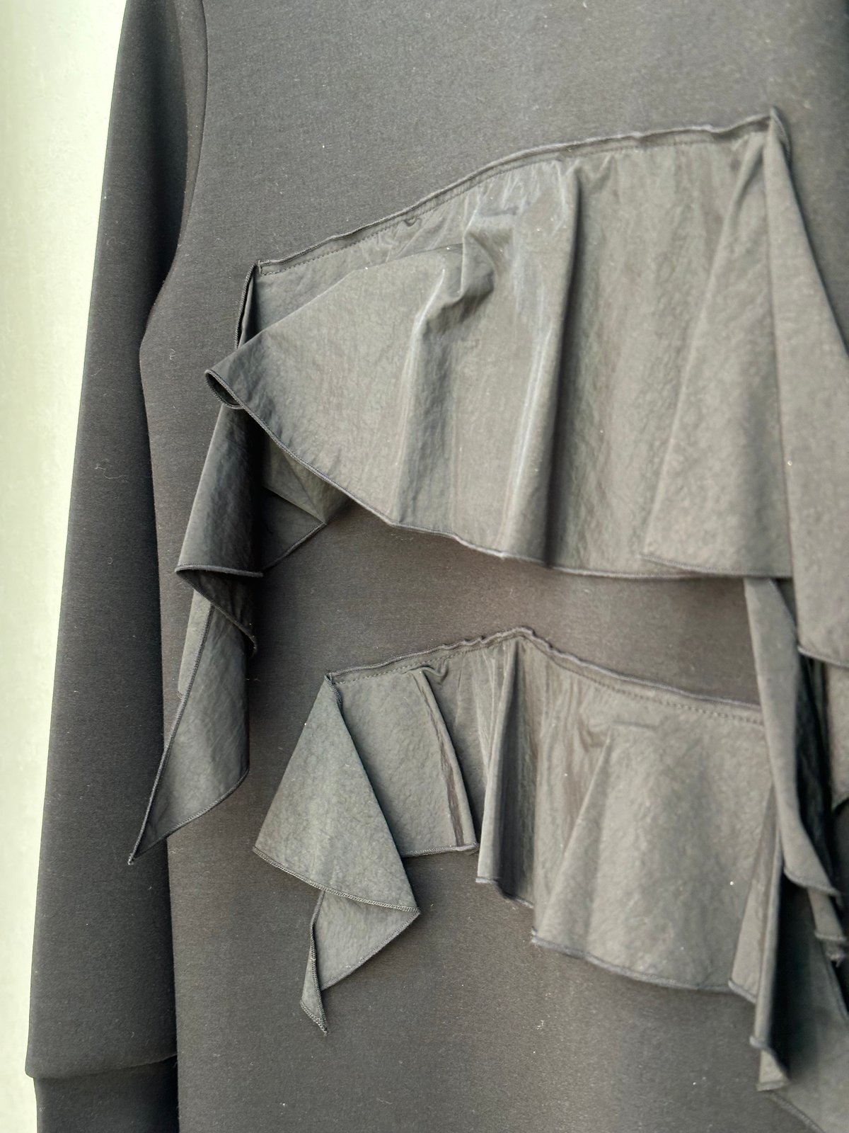 Front Double Ruffle Frill Air Cushion Parka Dre...