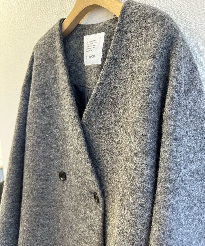 CLOCHE クロッシェ 23秋冬ご予約】 スライバーコート 350-84017 CLOCHE クロッシェ 23秋冬ご予約】 スライバーコート 350-84017