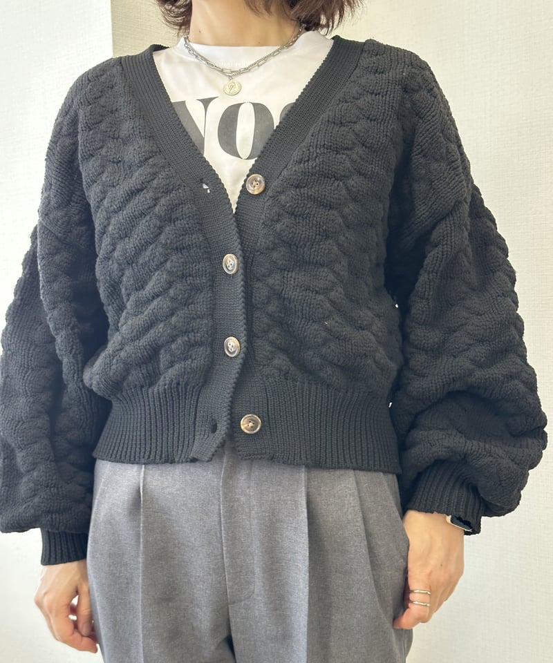 ぽこぽこニットカーディガン 412-85534 | BlueOnionStore ぽこぽこニットカーディガン 412-85534 | BlueOnionStore