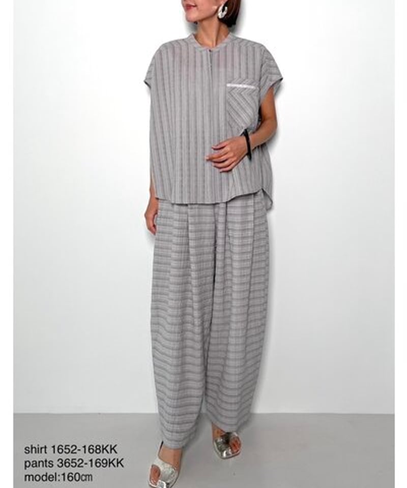 CHIGNON シニオン 25春夏ご予約】 シアーチェックフレンチshirt 1 CHIGNON シニオン 25春夏ご予約】 シアーチェックフレンチshirt 1
