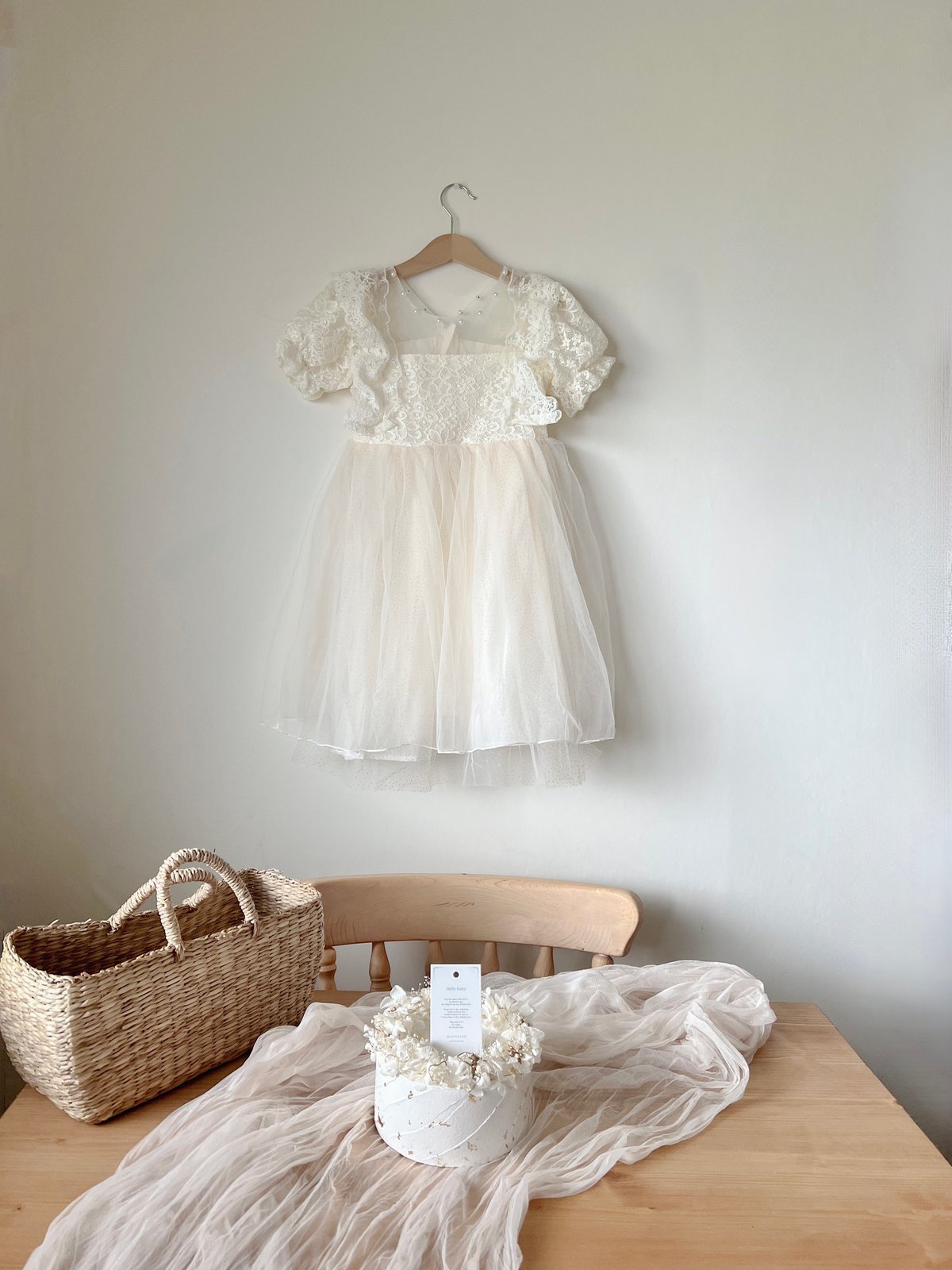 kids 3color ショルダーフリルシフォンチュールパステルドレス kids 3color ショルダーフリルシフォンチュールパステルドレス