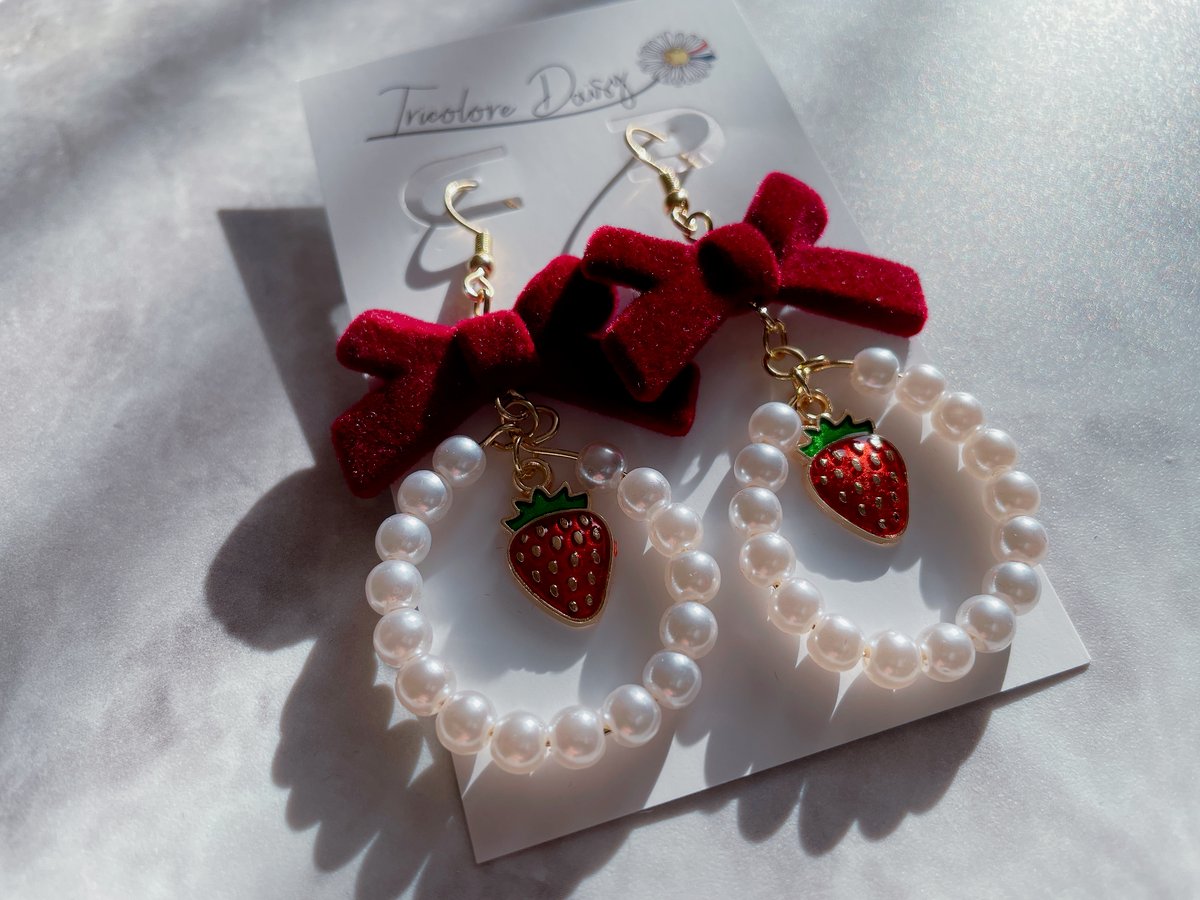 M-154-P】リボン パール ピアス | TricoloreDaisy M-154-P】リボン パール ピアス | TricoloreDaisy