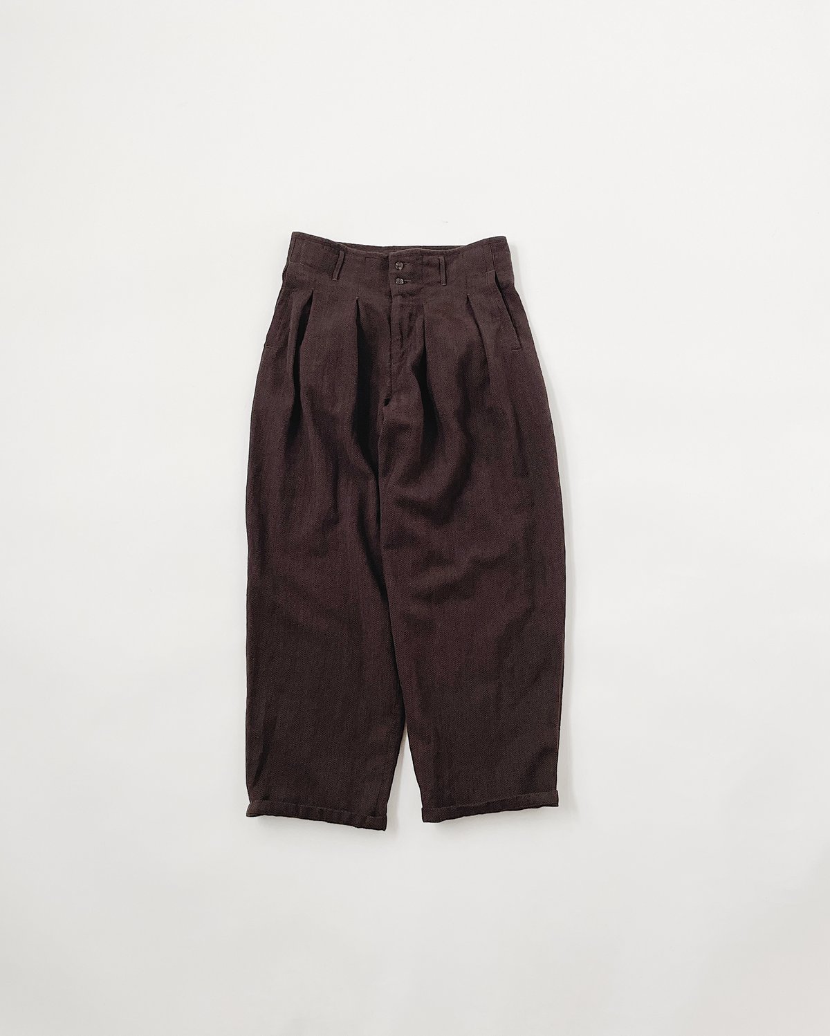[kaval]Phoenix pants -Dark brown herringbone- | N°