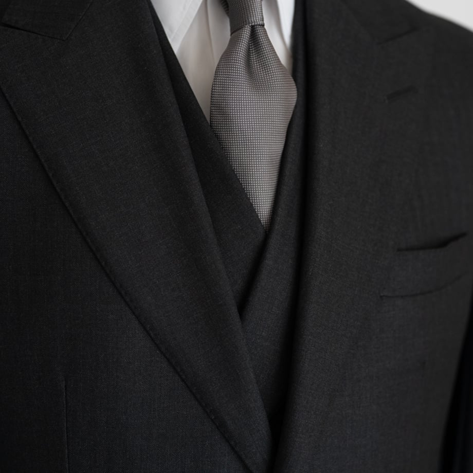 Original Drape Cut Suit/Grey Herringbone 3PC