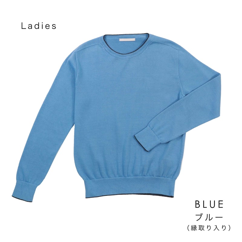 シルククルーネックエポーレットセーター(レディース)〚SW1389 シルククルーネックエポーレットセーター(レディース)〚SW1389