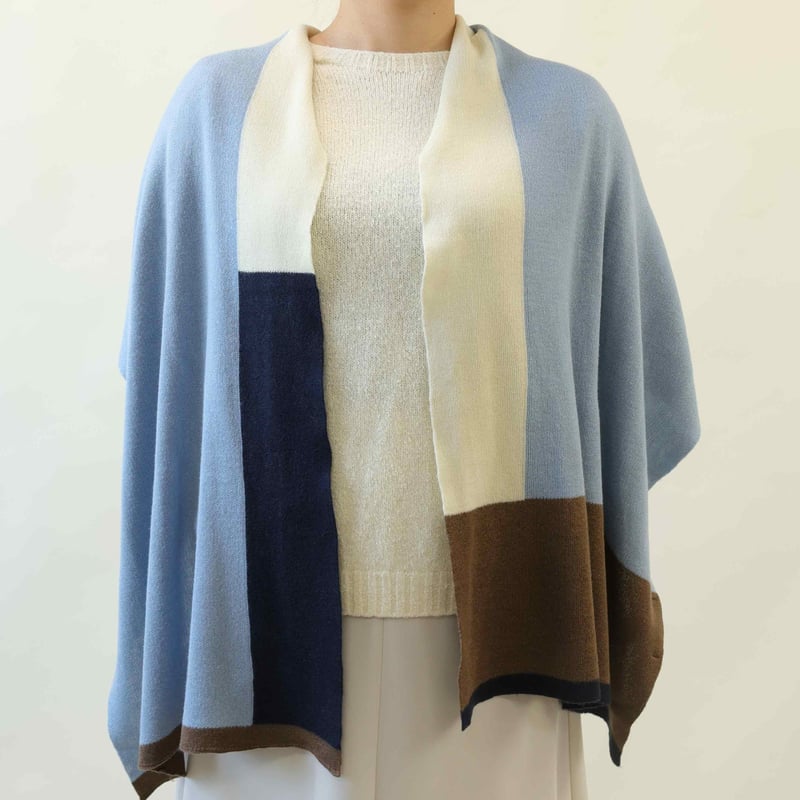 シルクストール(ブロック柄) | & Silk シルクストール(ブロック柄) | & Silk